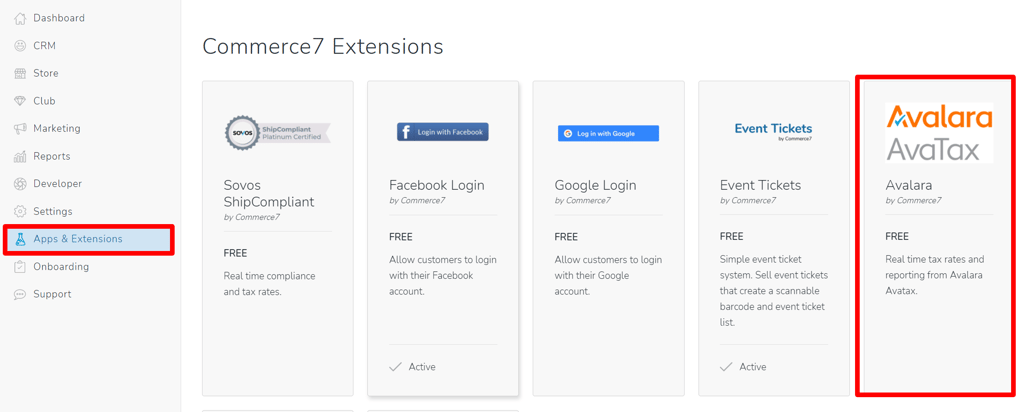 Avalara AvaTax Integration